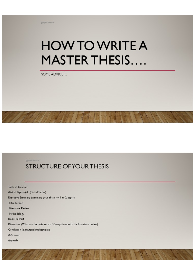 How To Write A Master Thesis | PDF | Thesis | Apa Style