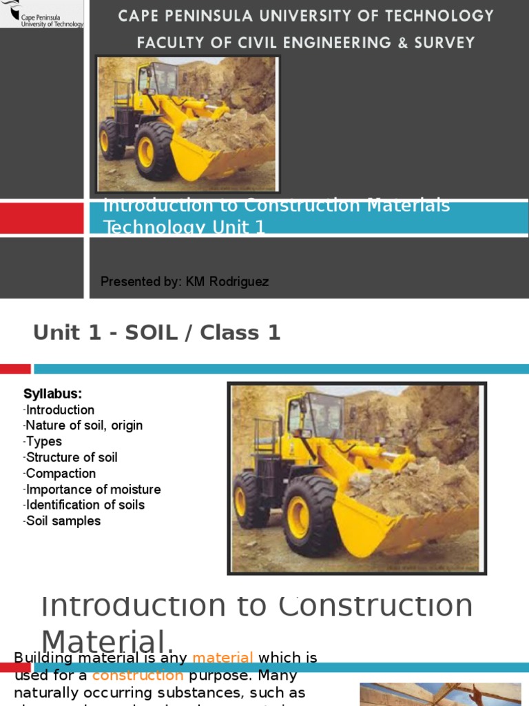 Introduction To Construction Materials Technology Unit 1: Presented By ...