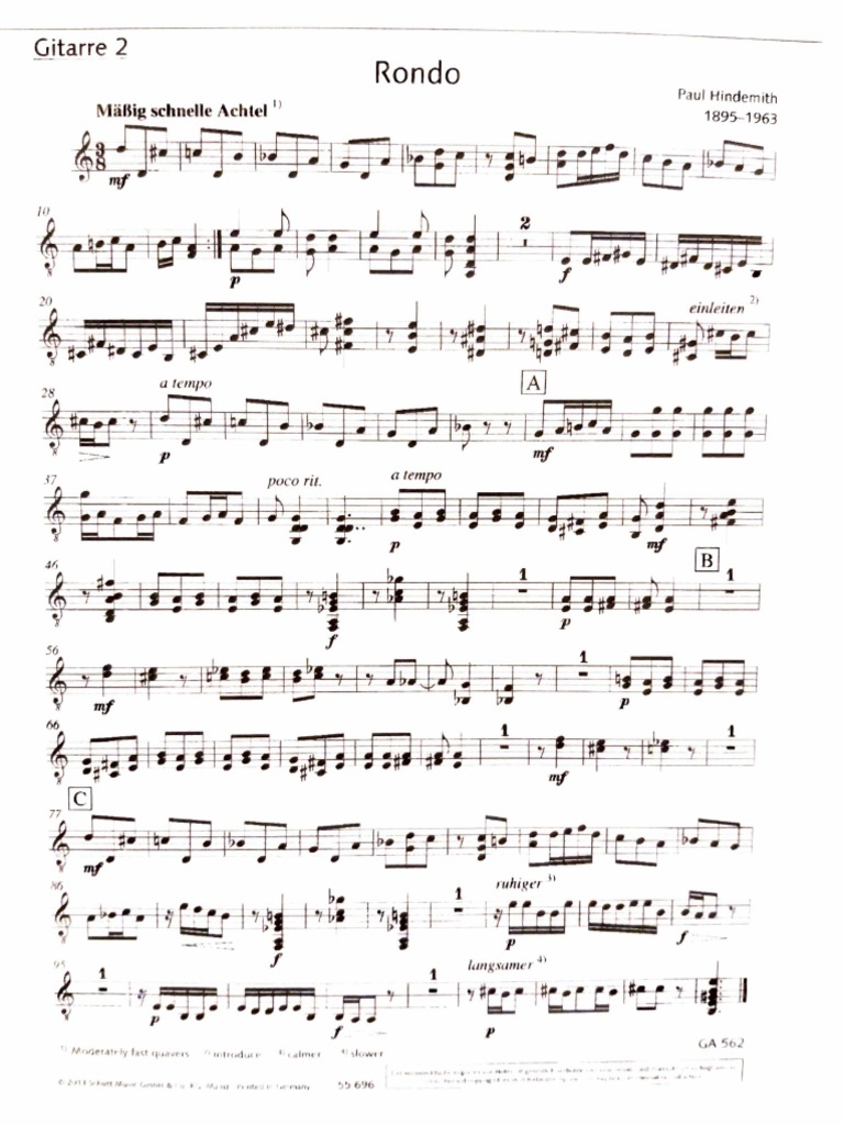 Rondo for Guitar: Sheet Music Guide | PDF | Art