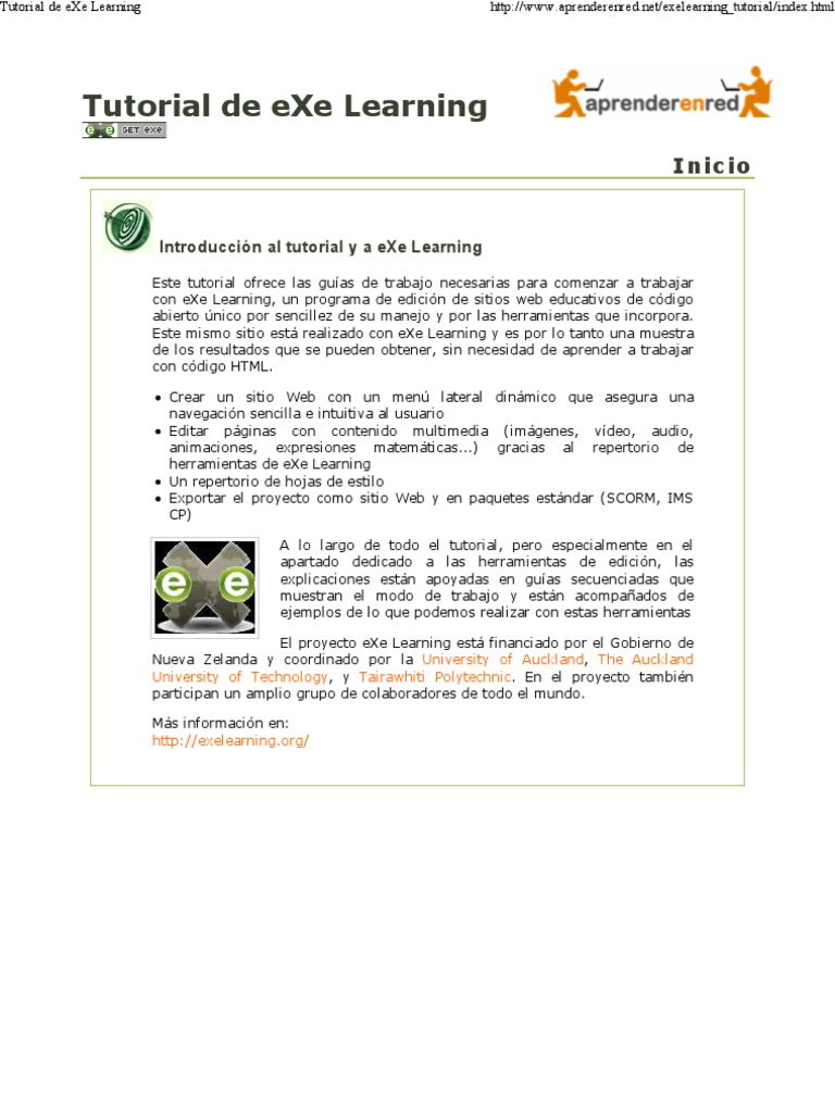 Tutorial de Exe Learning | Descargar gratis PDF | Software | Informática