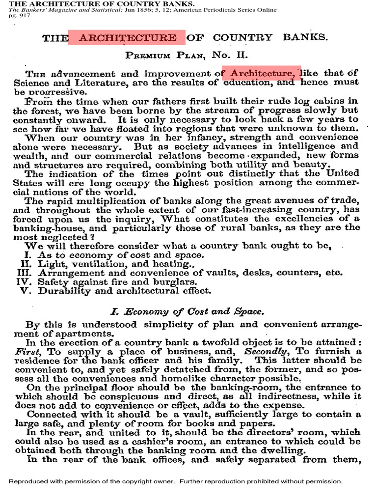 Rural Bank Architecture | PDF