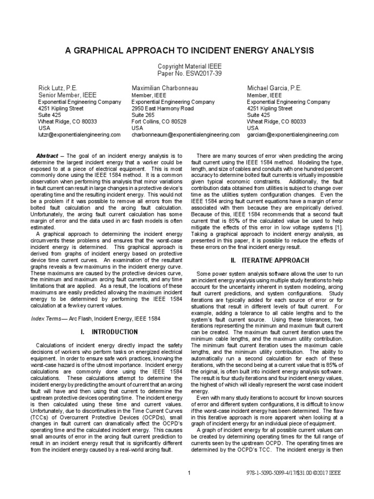 A Graphical Approach To Incident Energy Analysis | Download Free PDF ...