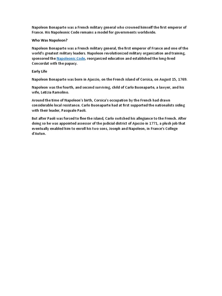 Who Was Napoleon?: Napoleonic Code | PDF