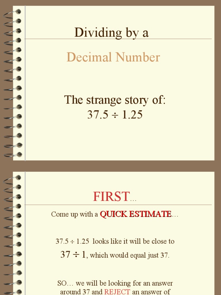 Dividing by a Decimal Number Explained | PDF