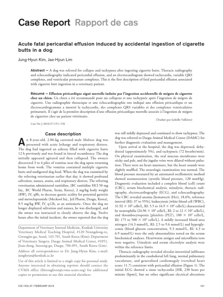 Case Report: Rapport de Cas | PDF | Nicotine | Medicine