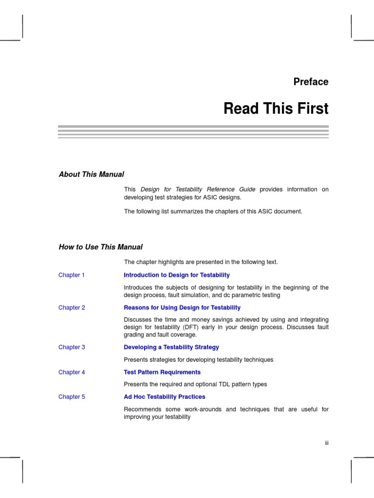 An Introduction to Design for Testability Strategies and Techniques ...