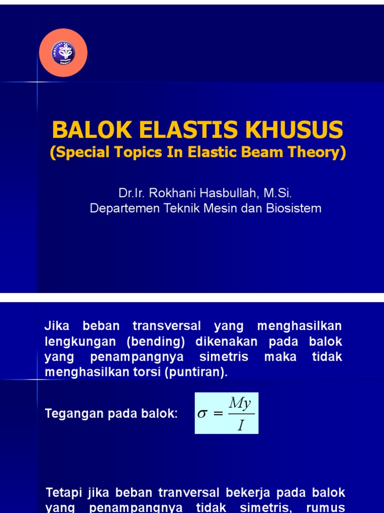 Pusat Geseran pada Balok Elastis | PDF