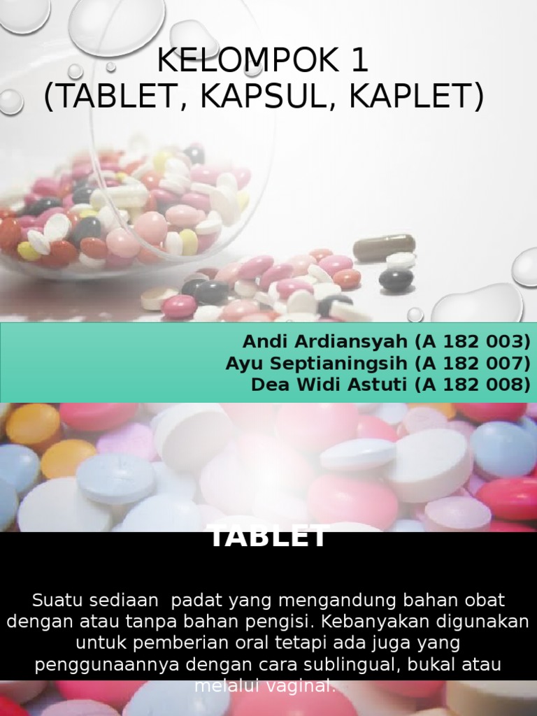 Perbandingan Kaplet, Tablet, dan Kapsul | PDF | Pengembangan Diri