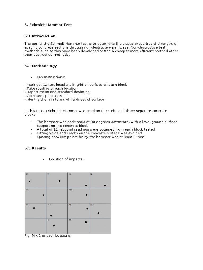 Schmidt Hammer Test | PDF | Concrete | Cement