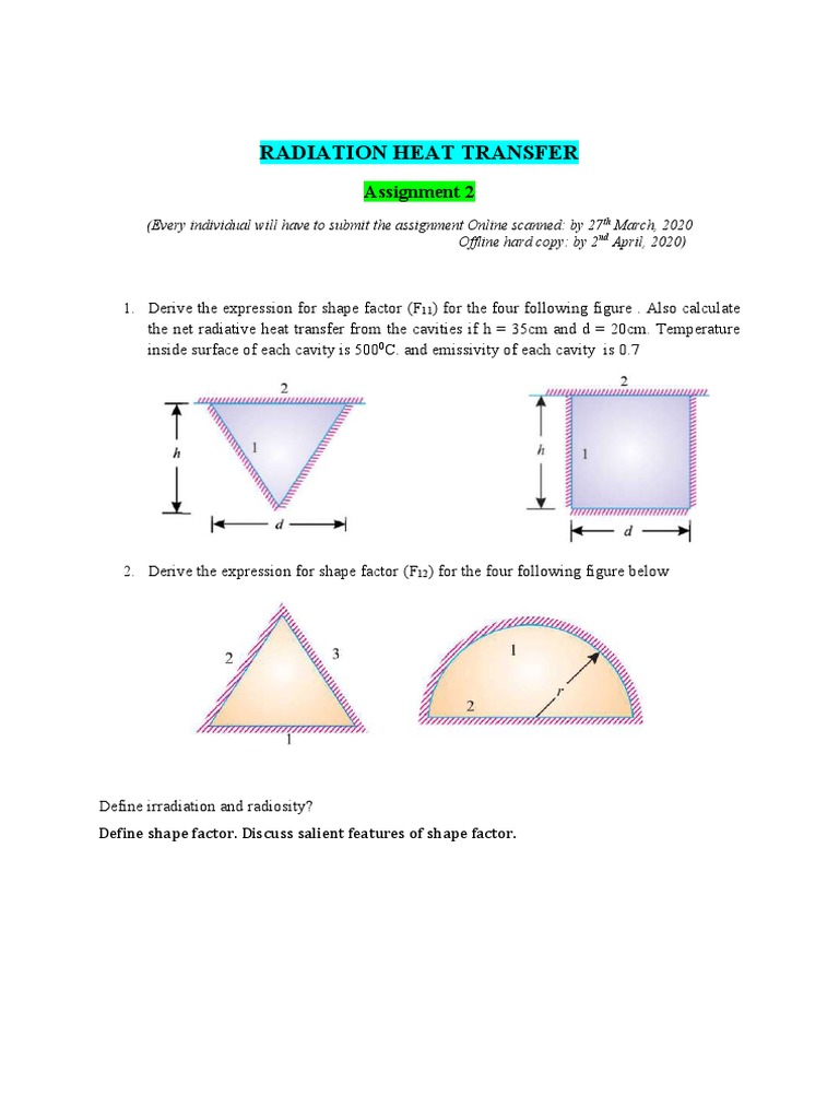 Heat Transfer Problems | PDF
