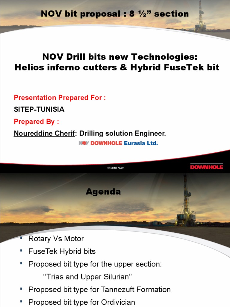 NOV Drill Bits New Technologies Helios Cutters and Hybrid FuseTek Bit ...