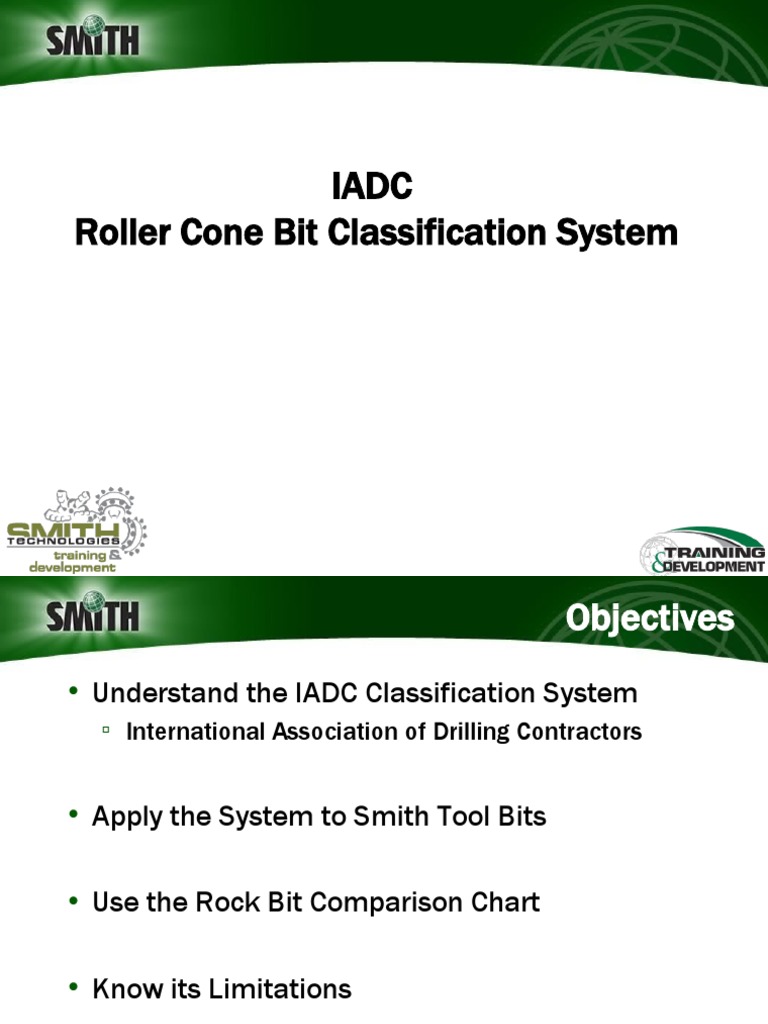 Iadc Roller Cone Bit Classification System | PDF | Rock (Geology) | Rocks