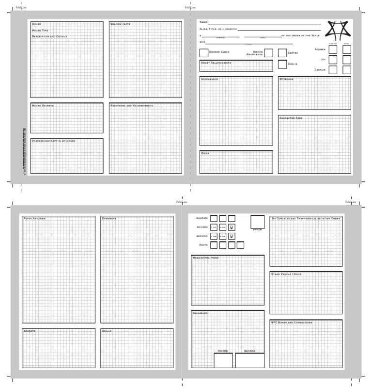 Vance Character Tome-Full Bleed | Download Free PDF | Role Playing ...
