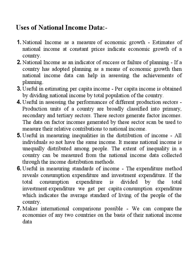 National Income | PDF | Measures Of National Income And Output | Income
