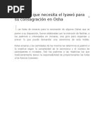 Ceremonia Coronacion de Oshun | PDF | Deidades | Santeria