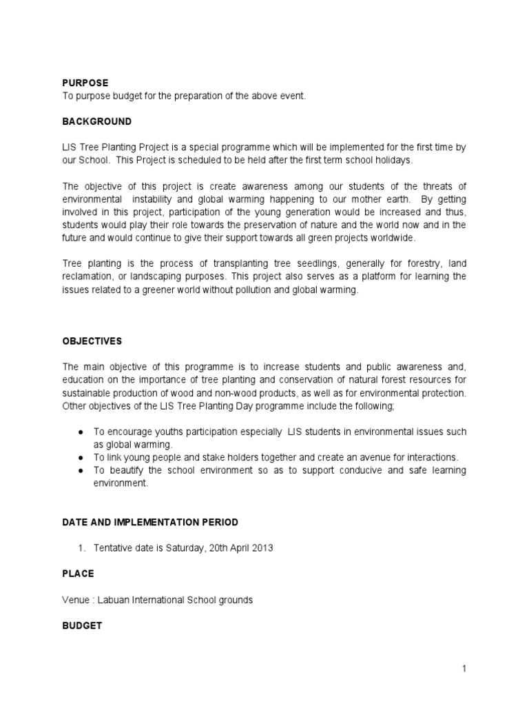 Tree Planting Tentative Programme | PDF | Natural Resource Management ...
