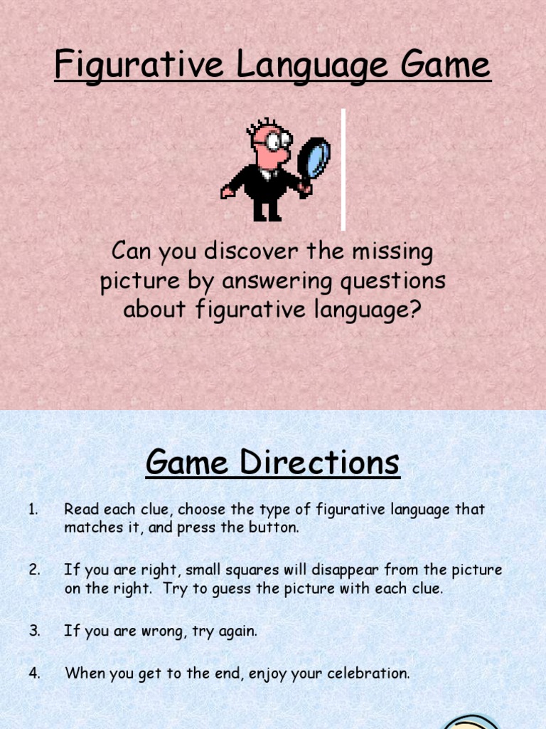 Figurative Language Game: Can You Discover The Missing Picture by ...
