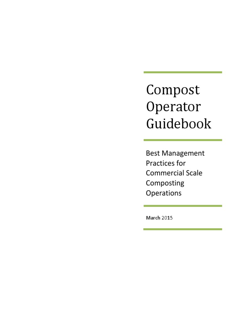 Compost Operator Guidebook Best Management Practices For Commercial ...