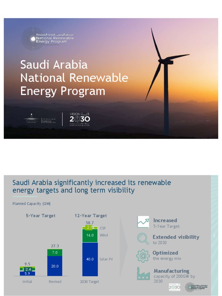 Saudi Arabia Renewable Energy Programme PDF | PDF | Renewable Energy ...