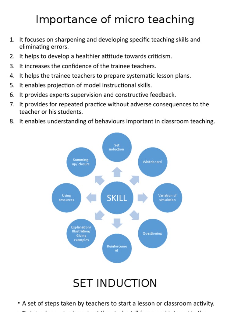 Importance of Micro Teaching | PDF