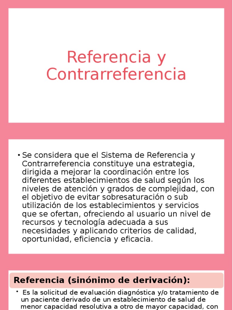 Referencia y Contrarreferencia | PDF | Hospital | Medicina