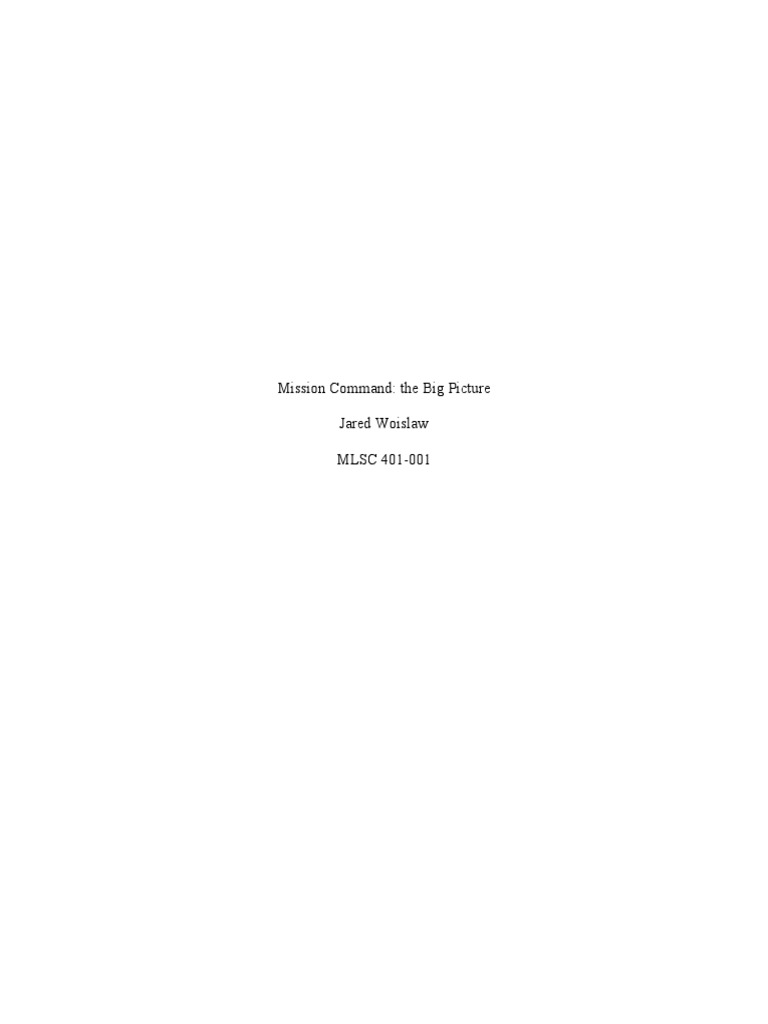 Woislaw Mission Command Paper | PDF | Gulf War | Saddam Hussein