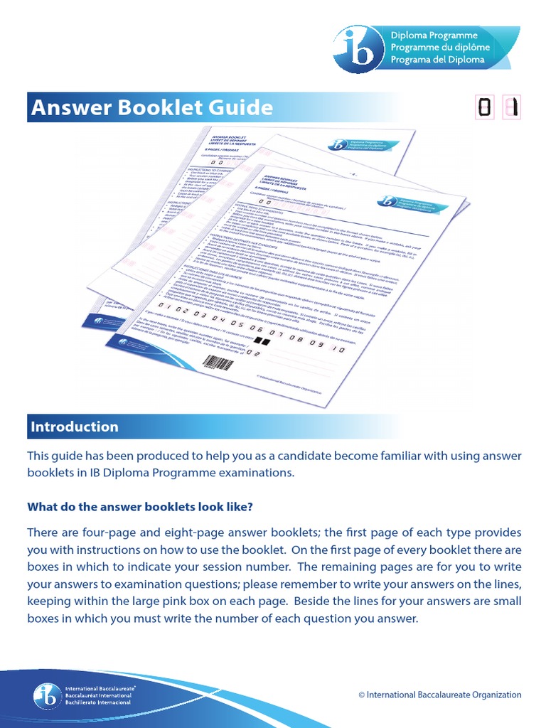 Answer Booklet Guide PDF | PDF | Career & Growth