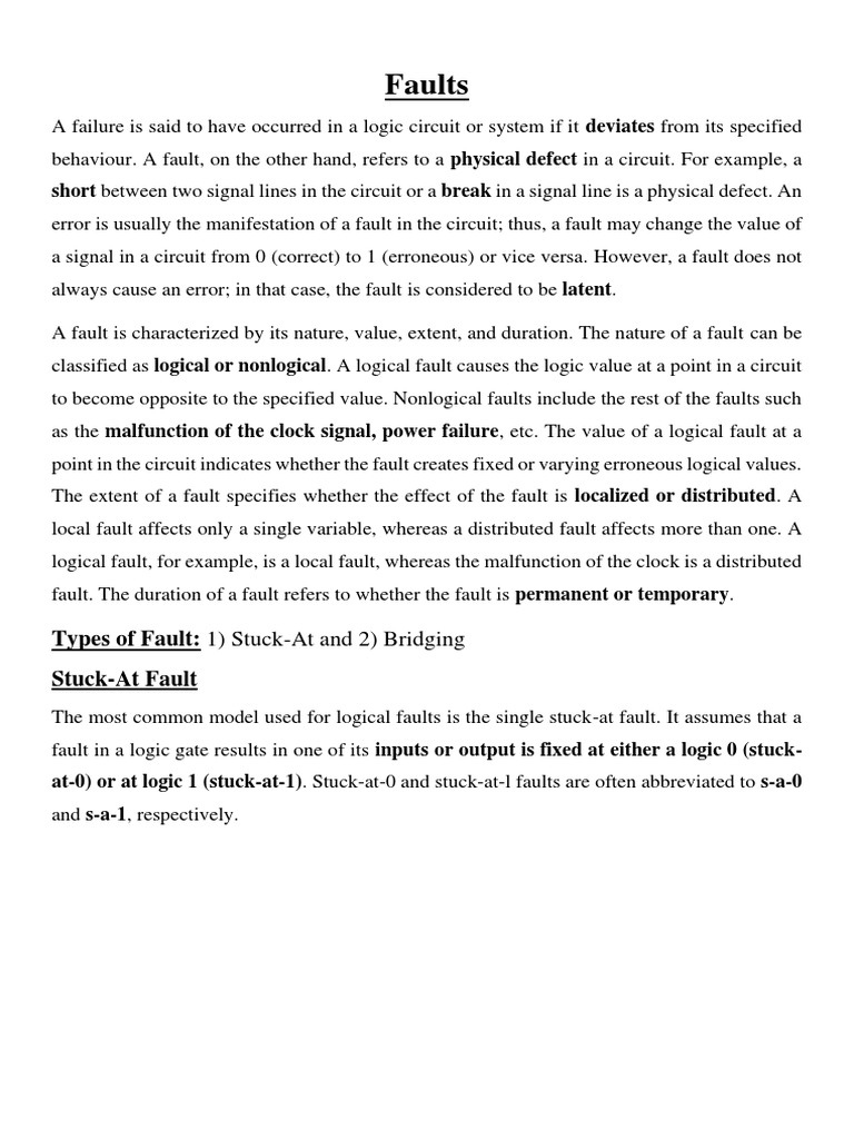 Lec 10 Stuck At Fault Detection Pdf Logic Gate Cmos