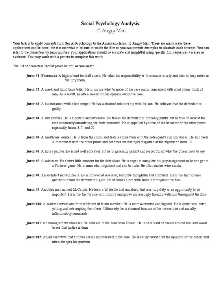 Applying Social Psychology Concepts to Understand the Jury Dynamics in ...