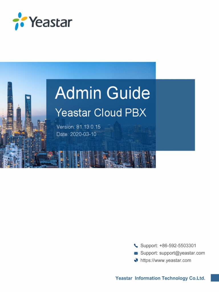 Cloudpbx Admin Guide en PDF | PDF | Voicemail | Session Initiation Protocol