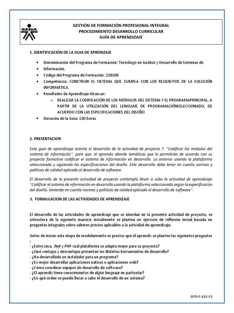 GFPI-F-019 - Guia - ADSI 228106-1835301B | PDF | .NET Framework | Ingeniería de software