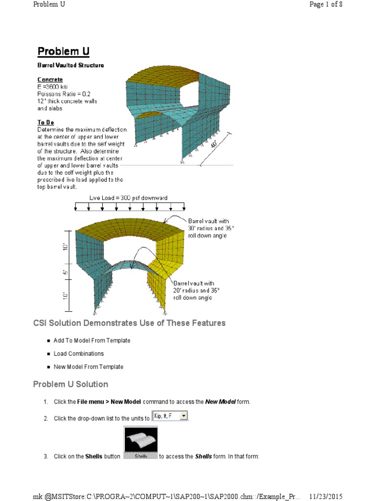 SAP2000 Model Creation Guide | PDF | Menu (Computing) | Button (Computing)