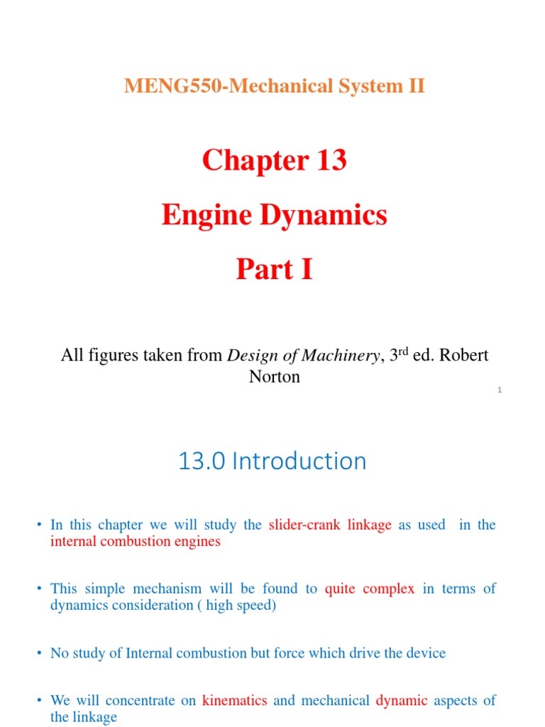 Chapter 13 - Part I | PDF | Internal Combustion Engine | Kinematics