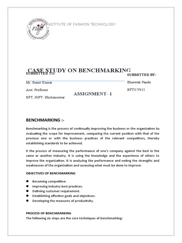 Case Study On Benchmarking | PDF | Benchmarking | Strategic Management