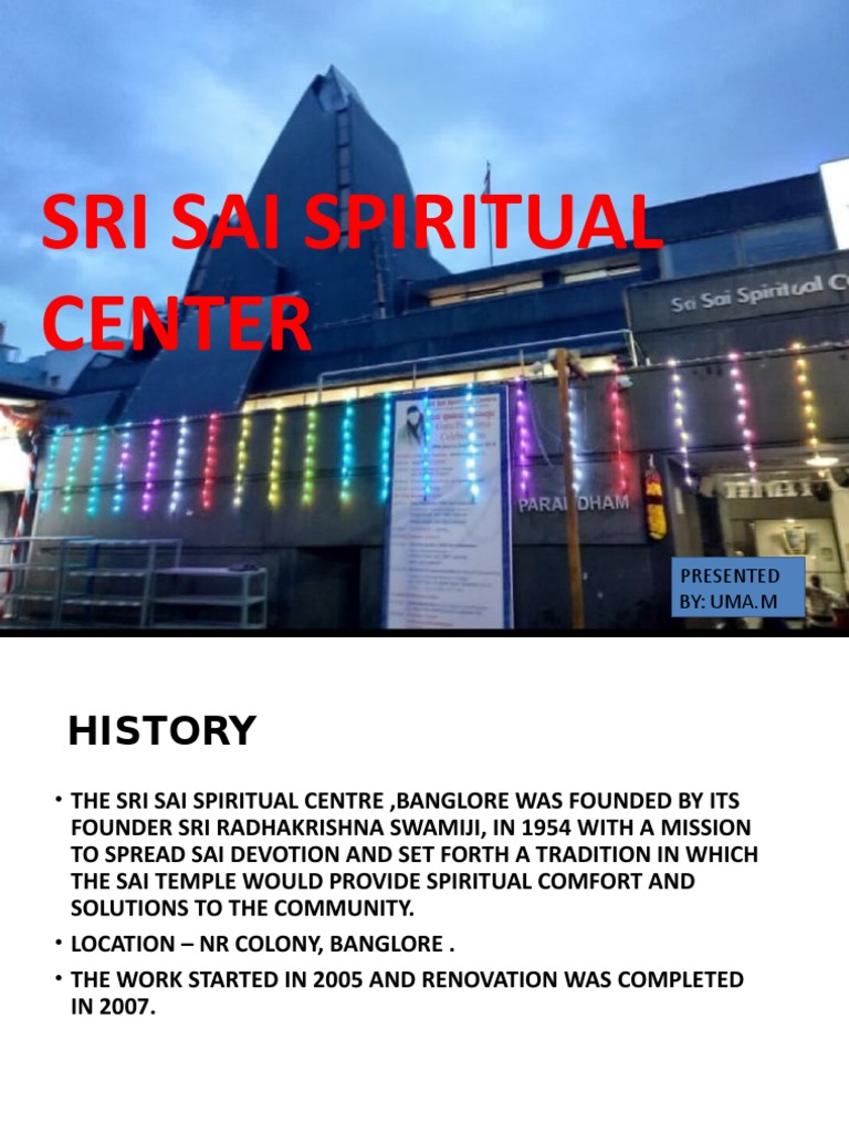 Sai Spiritual Center..... Sanjay Mohe | PDF | Temple