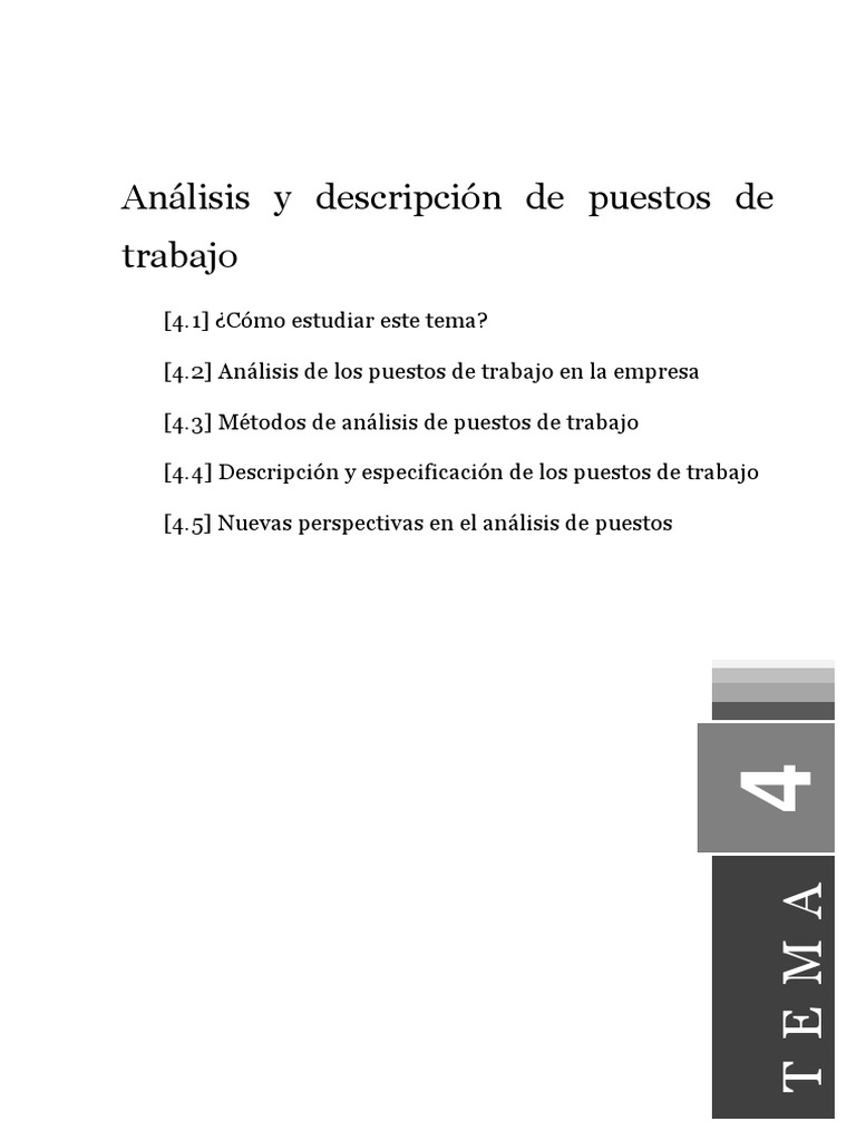 Analisis y Descripcion Puestos de Trabajo UNIR | PDF | Gestión de recursos humanos | Cuestionario