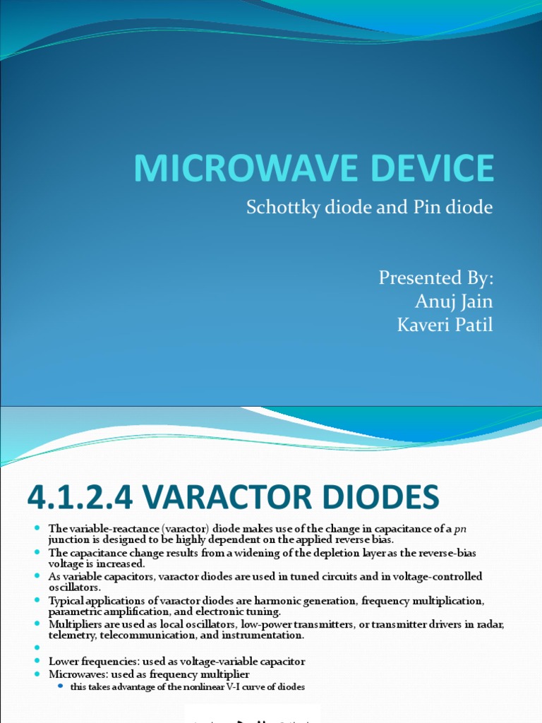 Schottkey and Pin Diode | PDF | P–N Junction | Diode