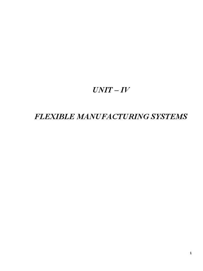 Chapter 4 Flexible - Manufacturing - Systems | PDF | Automation | System