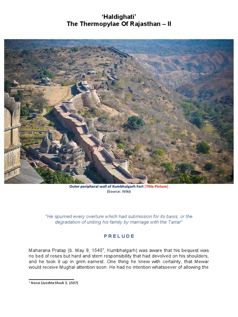Haldighati' The Thermopylae of Rajasthan - II | PDF