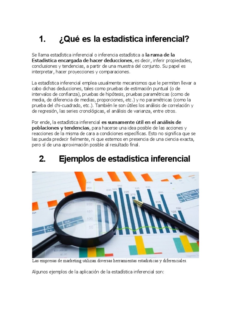 Estadistica Inferencial | PDF | Inferencia | Estadísticas