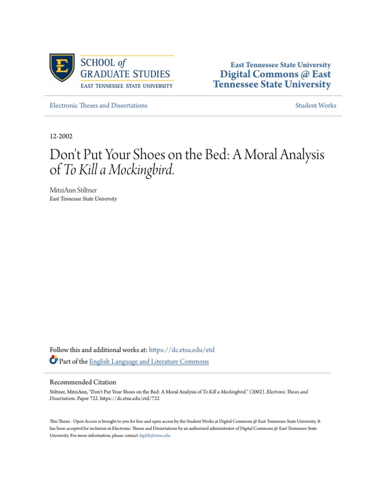 To Kill A Mockingbird Moral PDF | PDF | To Kill A Mockingbird | Harper Lee
