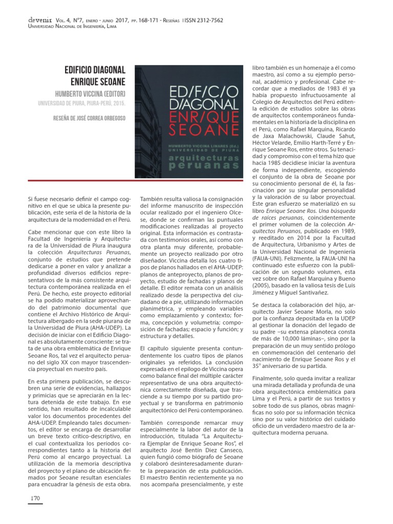 Edificio Diagonal Enrique Seoane | PDF | Arquitecto | Perú
