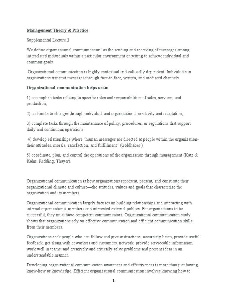 MTP Supplemental Notes 3 | PDF | Communication | Leadership