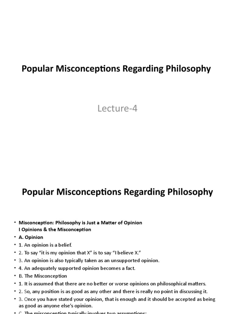 Misconception About Philosophy - 4 | PDF | Argument | Logical Consequence