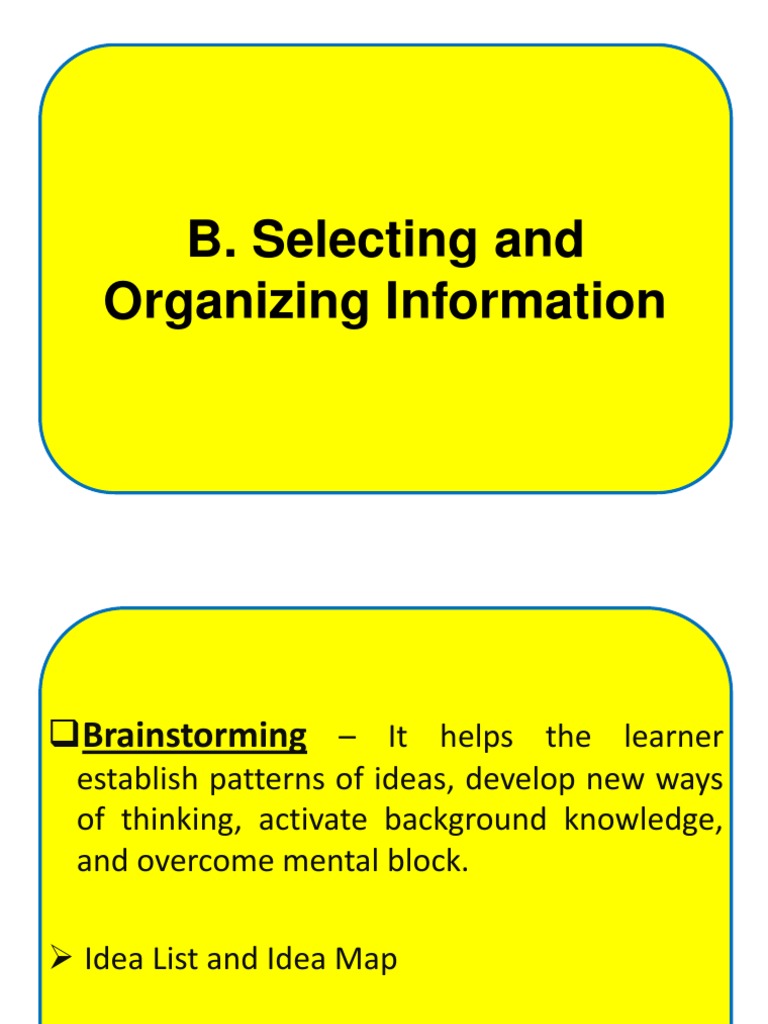 Selecting and Organizing of Info | PDF | Social Science | History
