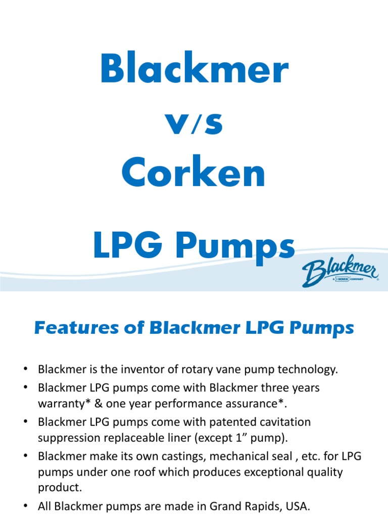 LPG Pump Competitive Advantage - Blackmer Corken PDF | PDF | Flow Measurement | Pump