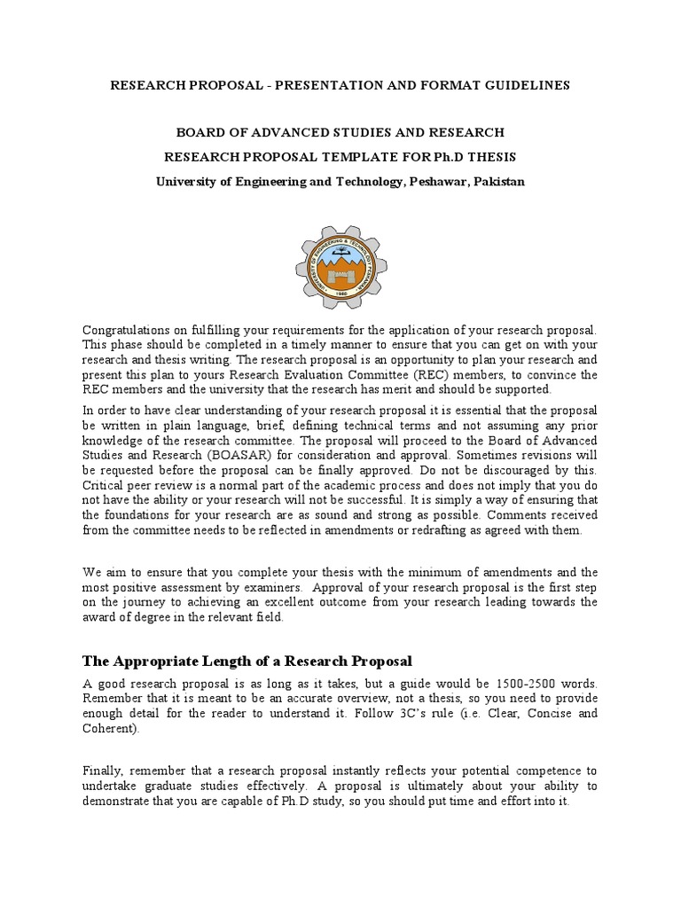 PHD Research Proposal Format 2019 | PDF | Thesis