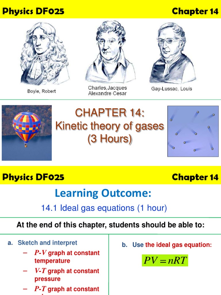 Kinetic Theory of Gases | PDF | Gases | Mole (Unit)