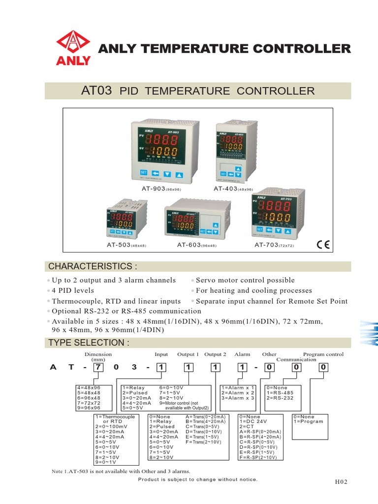 Anly Temperature Sensor | PDF | Control Theory | Equipment
