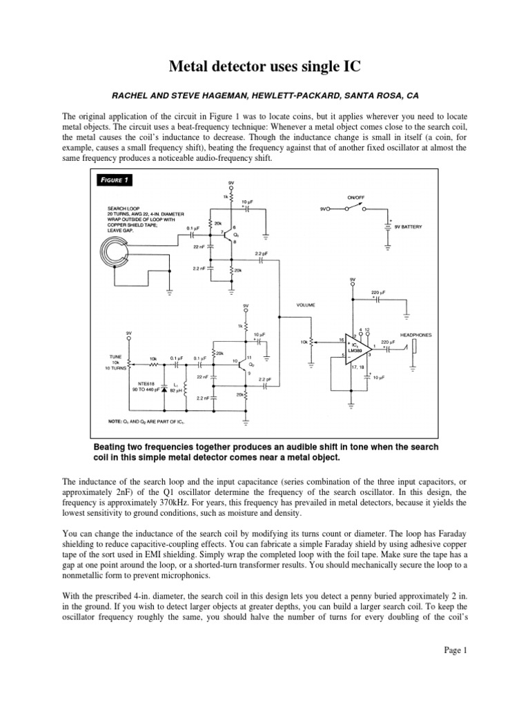 BFO Metal Detector (Rachel and Steve Hageman) | PDF | Electronic ...